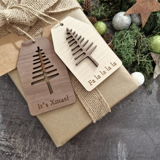Duo Of Wooden Christmas Tree Tags – TilleyTree