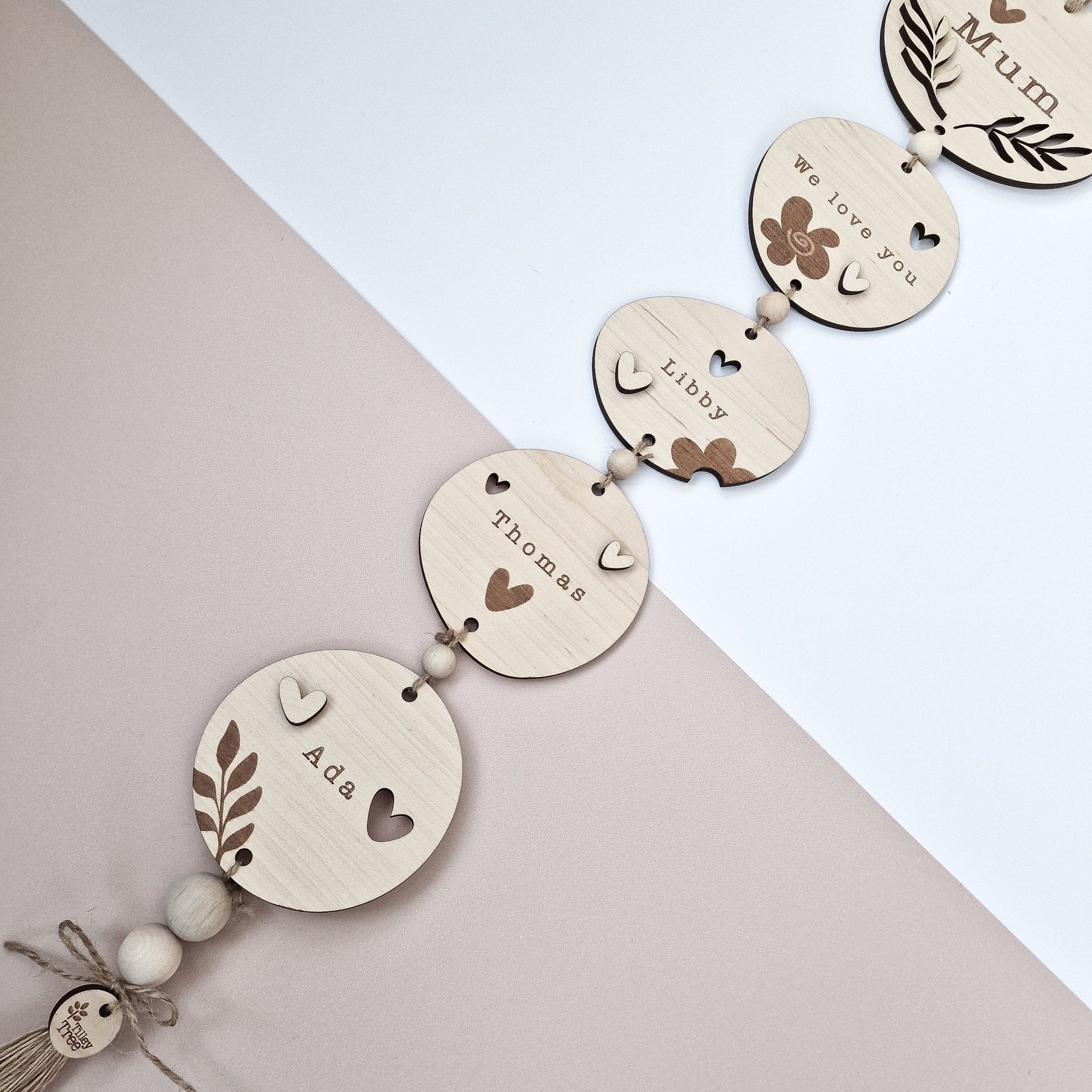 Floral Themed Family Tree - Personalised Wall Art Gift – TilleyTree