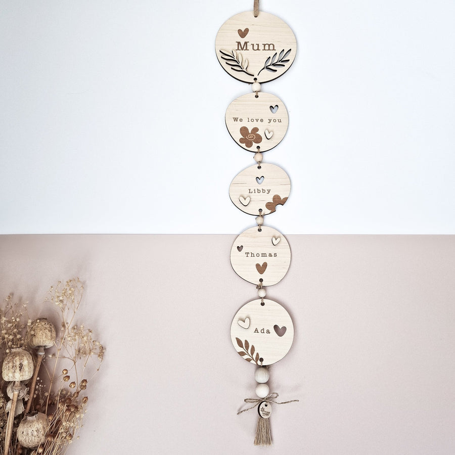 Floral Themed Family Tree - Personalised Wall Art Gift – TilleyTree