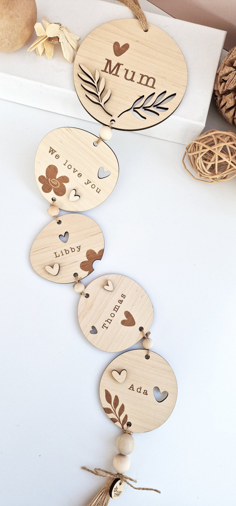 Floral Themed Family Tree - Personalised Wall Art Gift – TilleyTree