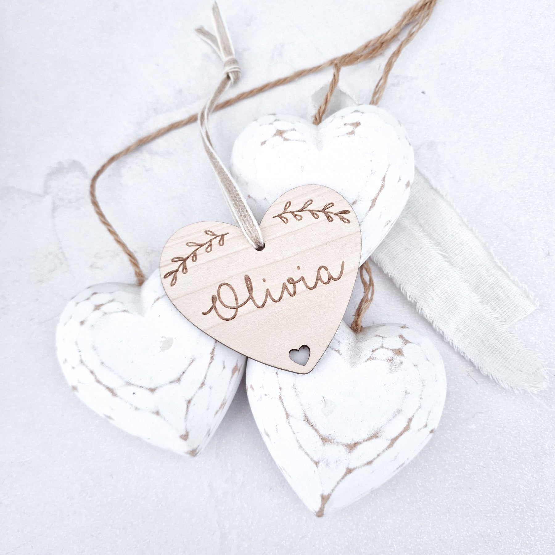Heart Shaped Name Tag Labels - Set of 2+ – TilleyTree