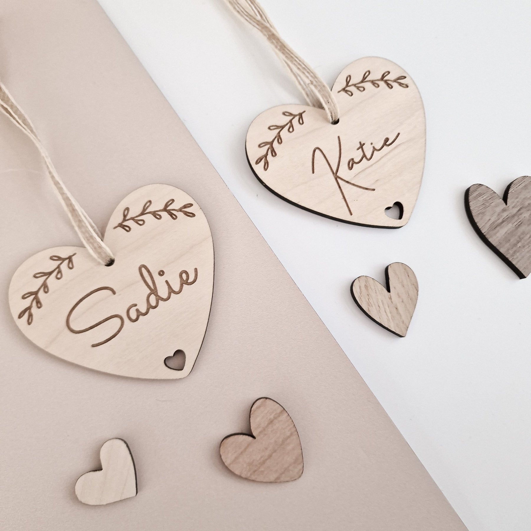 Heart Shaped Name Tag Labels - Set of 2+ – TilleyTree