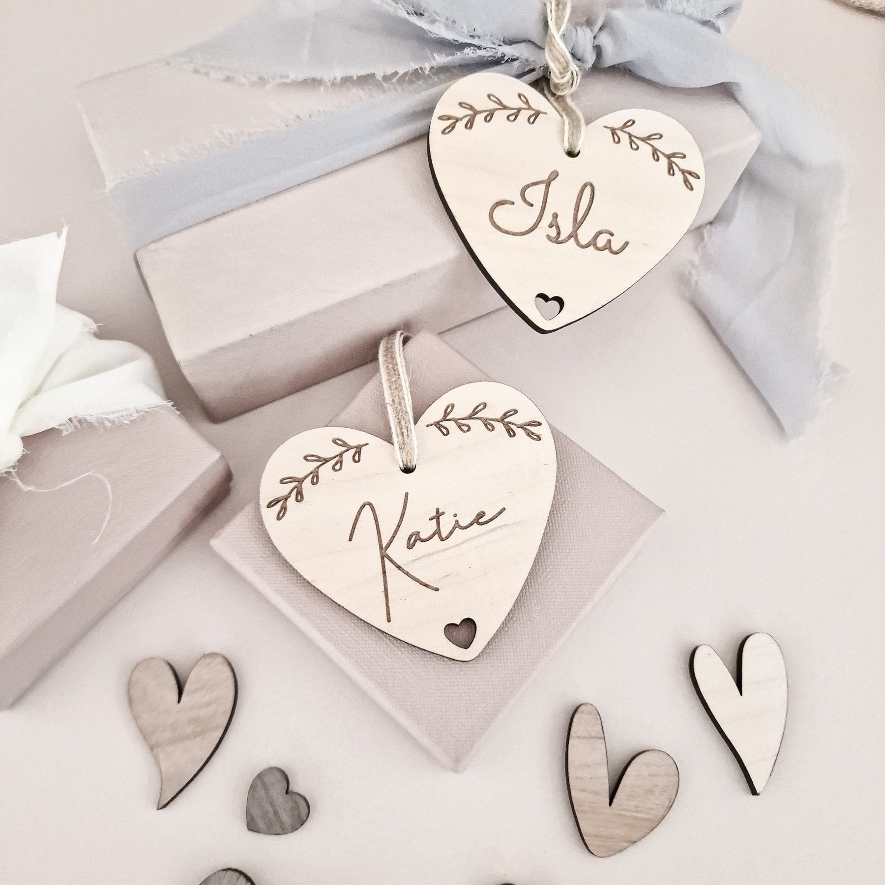 Heart Shaped Name Tag Labels - Set of 2+ – TilleyTree