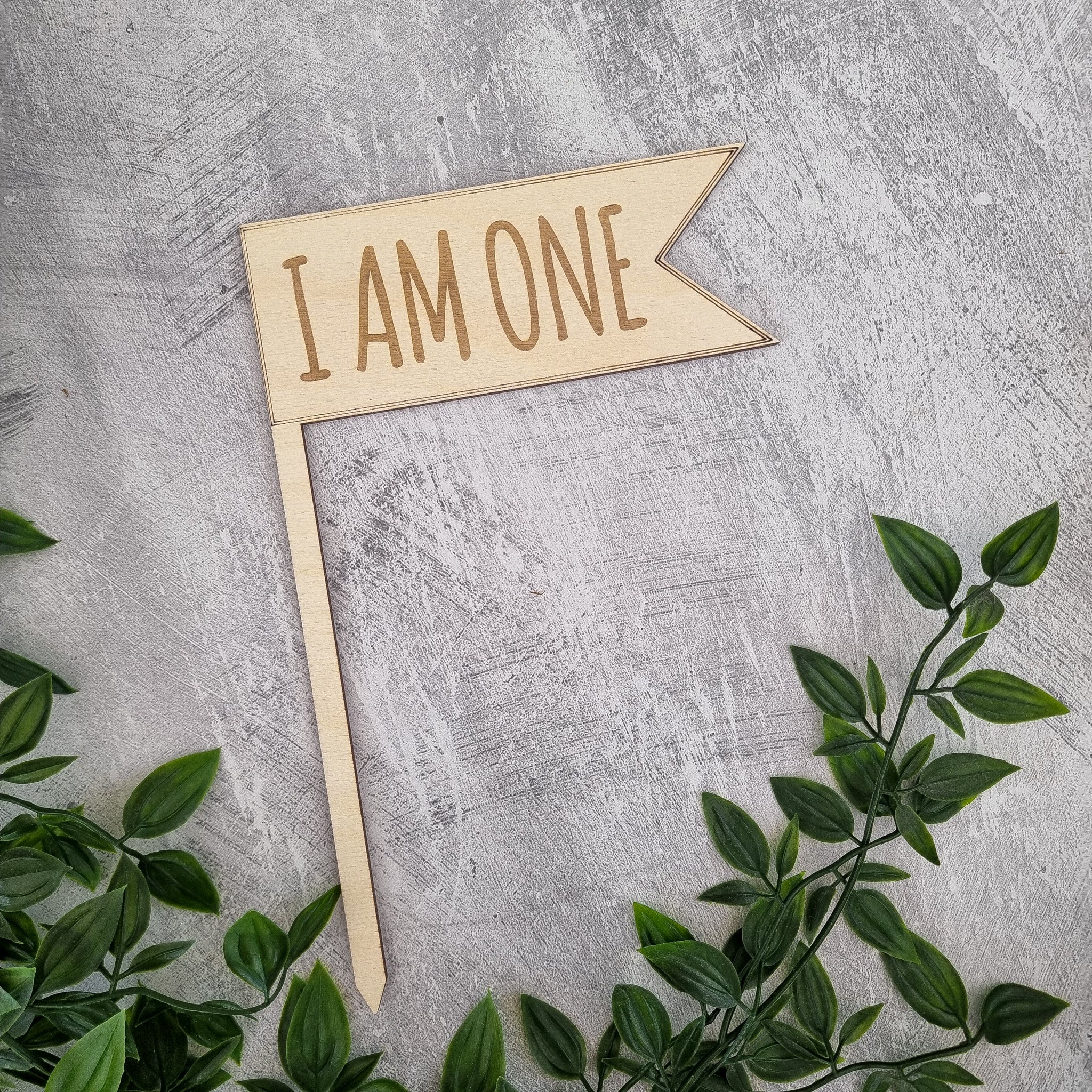 Personalised Simple Flag Cake Topper – TilleyTree