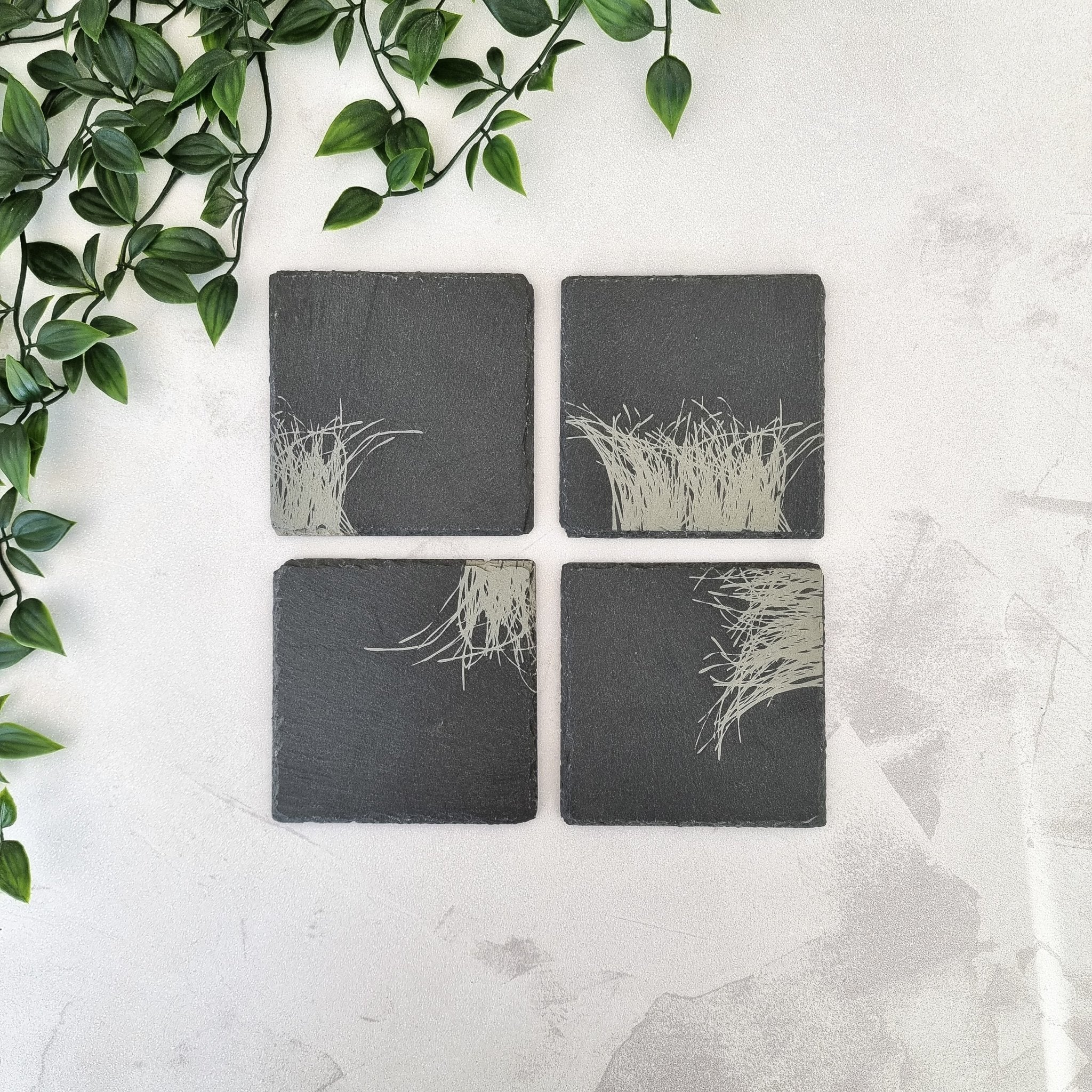 Tuft of Grass Slate Coasters – TilleyTree