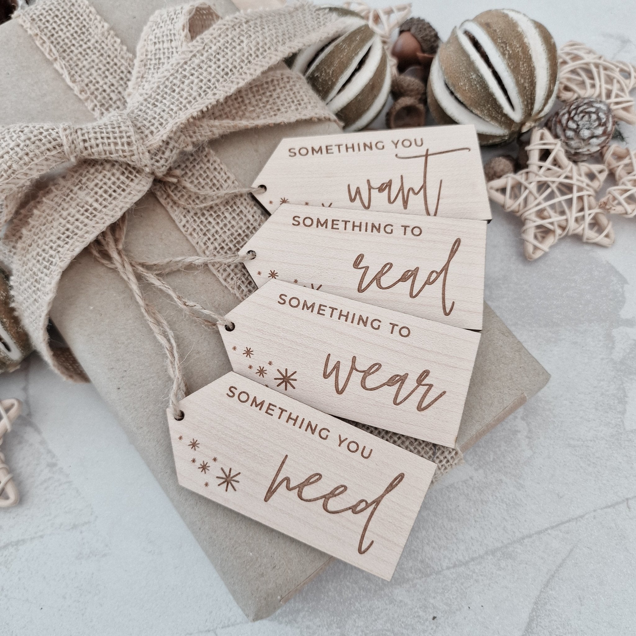 Want, Wear, Need, Read - Personalised Mindful Gift Tags – TilleyTree